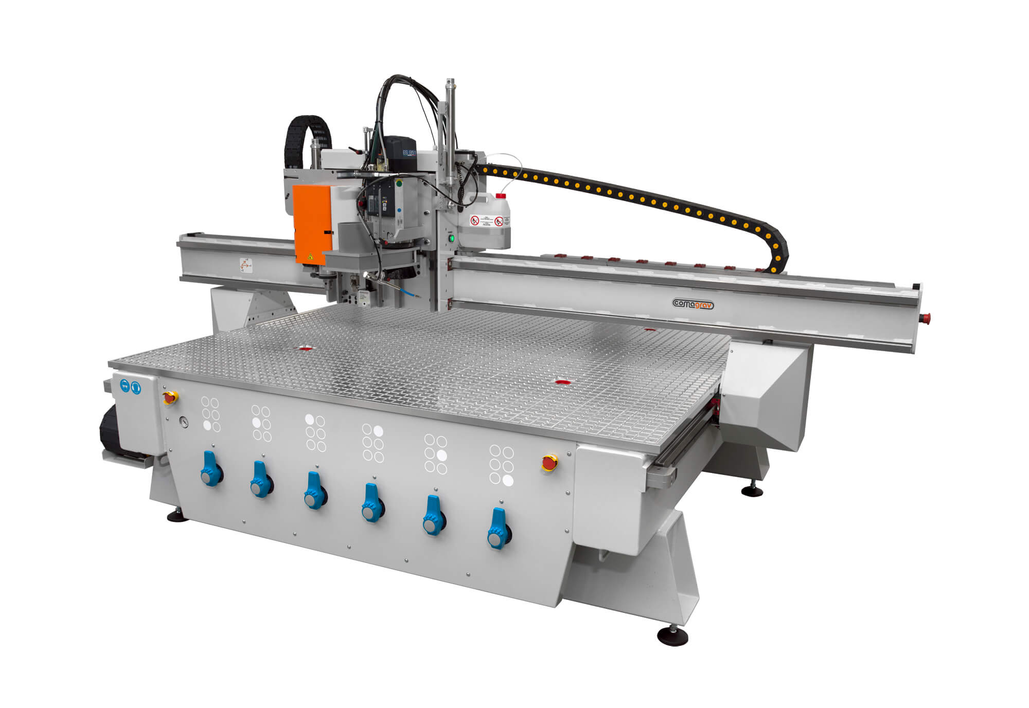 Flatbed cutting tables, multifunctional machines - COMAGRAV CNC machines