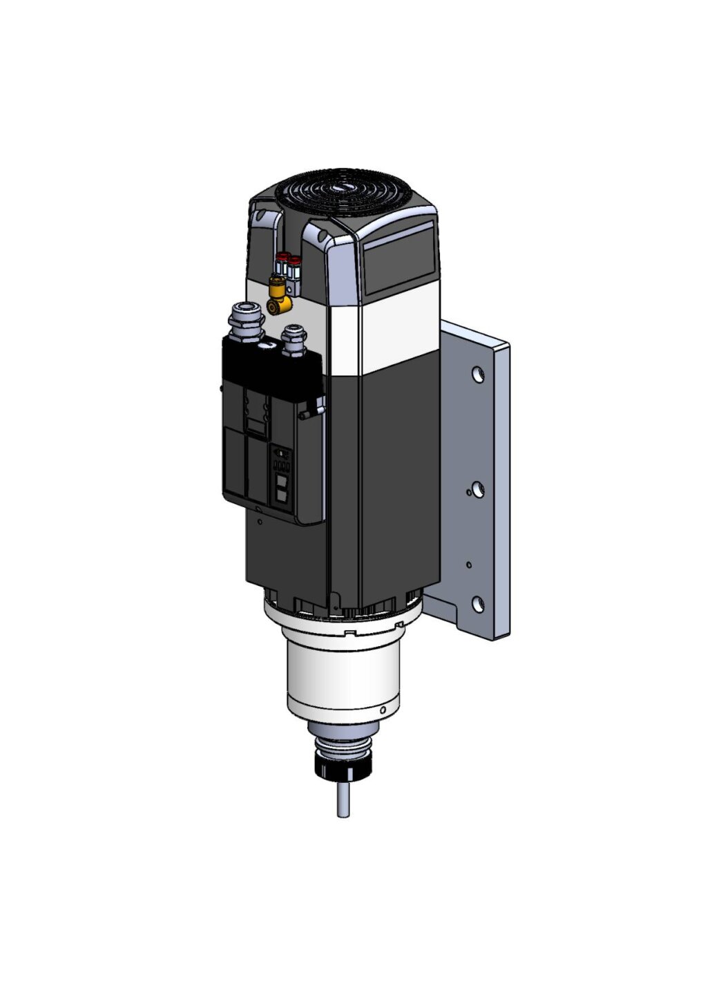 Professional routing spindle 9.6 kW, 24.000 RPM, pneumatic clamping HSK ...